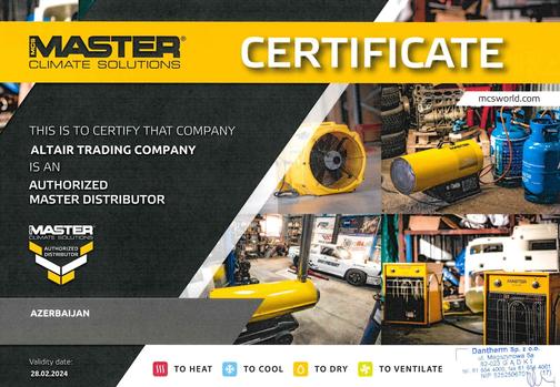 Master Climate Solutions - Azərbaycanda rəsmi distribütoru
