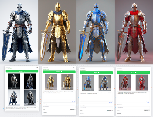 Create character concept and variations
