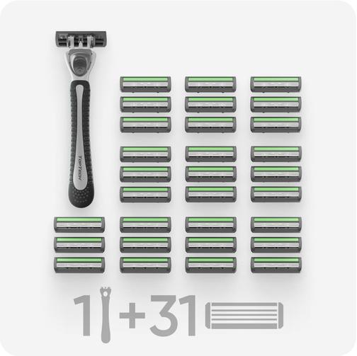 Набор 1 бритва + 31 кассета TopTech Razor 3
