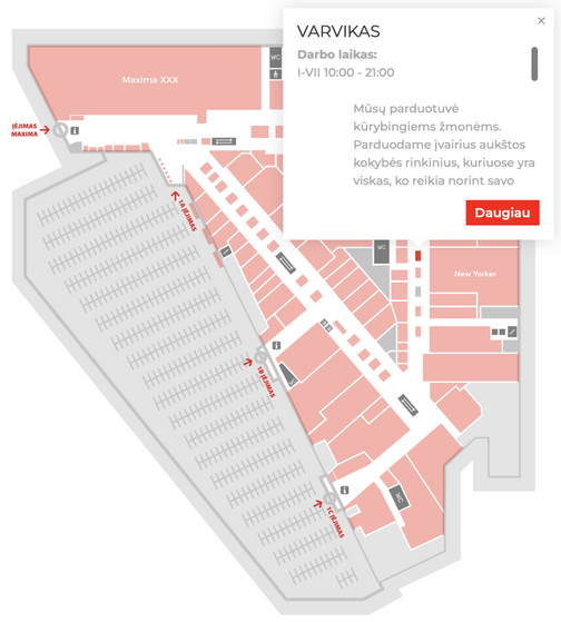 Varvikas store in Akropolis Kaunas shopping center