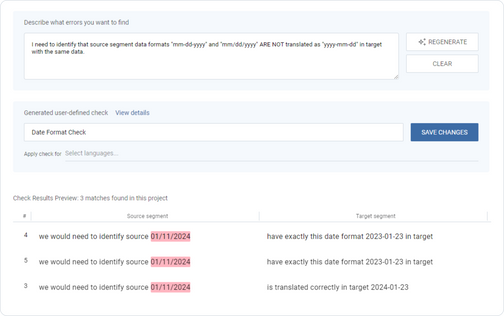 AI-Powered User-Defined Checks